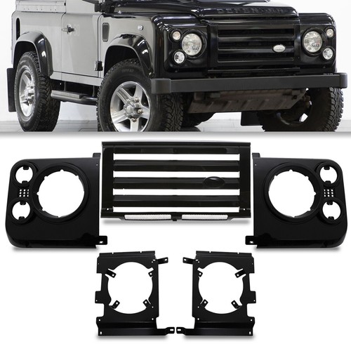 SVX STYLE FRONT GRILLE & LIGHT SURROUND KIT FOR LAND ROVER DEFENDER 90 ...