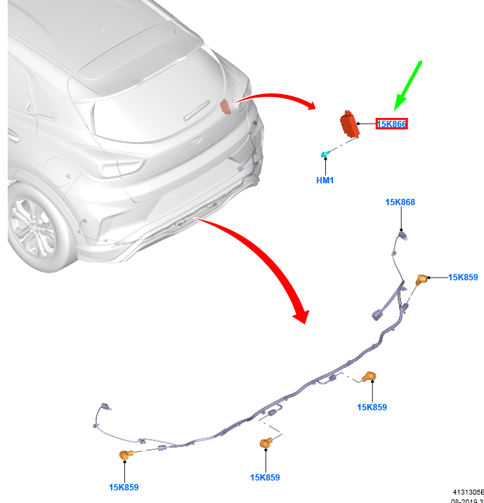 FORD PUMA Parking Aid System Module 2247000 HU5T-15K866-AF NEW GENUINE ...