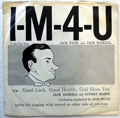 JACK HASKELL & AUDREY MARSH 45 I-M-4-U / Good Luck NEAR MINT Pop RAE ...