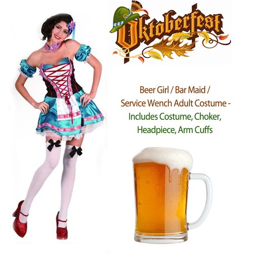 Beer Maid Oktoberfest Wench Costume Sexy Bavarian Waitress Heidi ...
