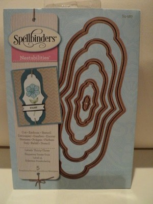SPELLBINDERS NESTABILITIES LABELS THIRTY THREE (5 DIES) S5-187 BNIP ...