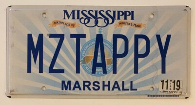 Mississippi VANITY License Plate MZTAPPY | eBay