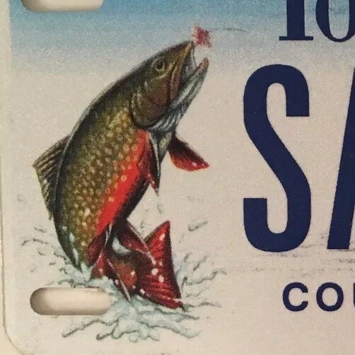 FISH MOTORCYCLE license plate Trout Bass Fishing Harley Honda Suzuki ...