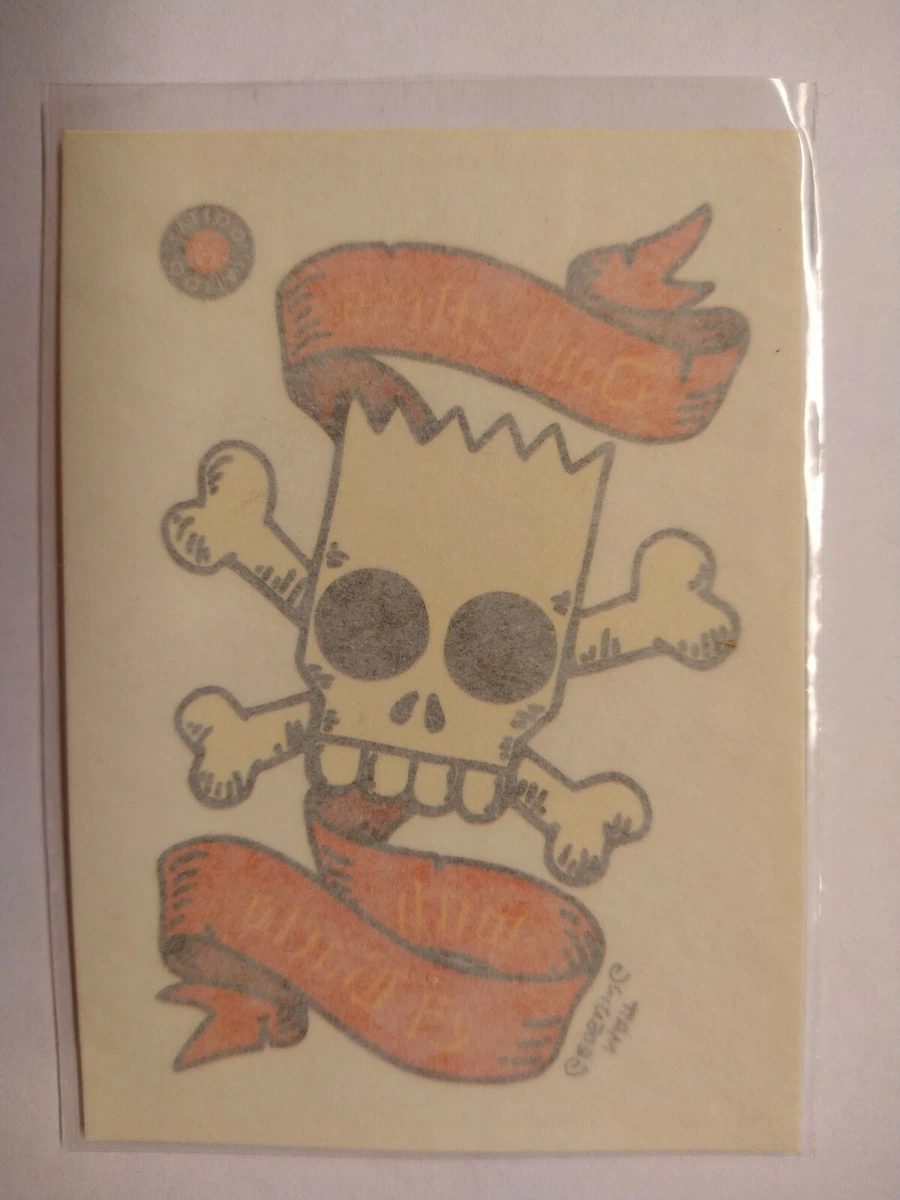 Bart Simpson Skull Tattoo