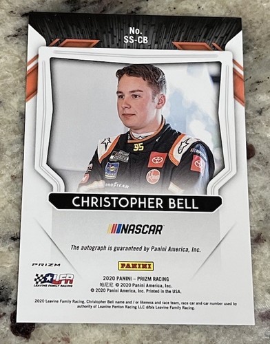 2020 Panini Prizm Racing Christopher Bell No. SS-CB Scripted Signatures ...