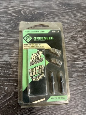 Greenlee PTR-7/8 Replacement Tip for Nail Eater Auger Bit Quick Change ...