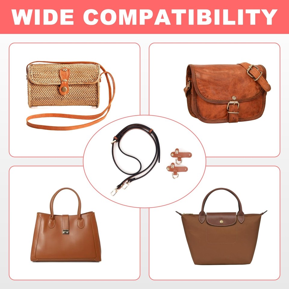dadop Strap Kit Compatible with Longchamp Mini Bags - Leather ...