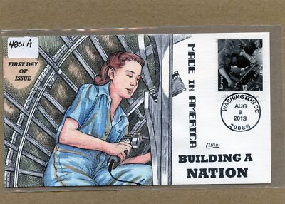 WWLF COLLINS FDC COVER BUILDING A NATION 4801a AIRPLANE MECHANIC CACHET ...