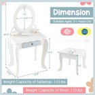 Kids Makeup Table & Chair Set Girl Vanity Storage Drawer Desk W ...