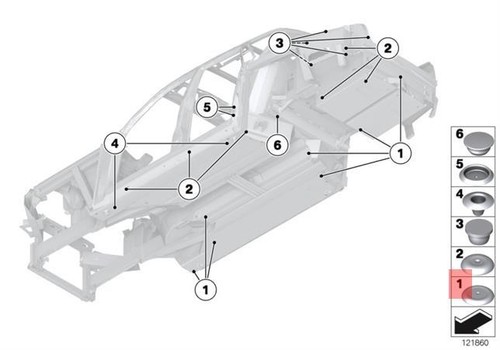 Genuine Blind Plug x5 pcs BMW MINI ROLLS-ROYCE ZINORO BMW I Alpina ...
