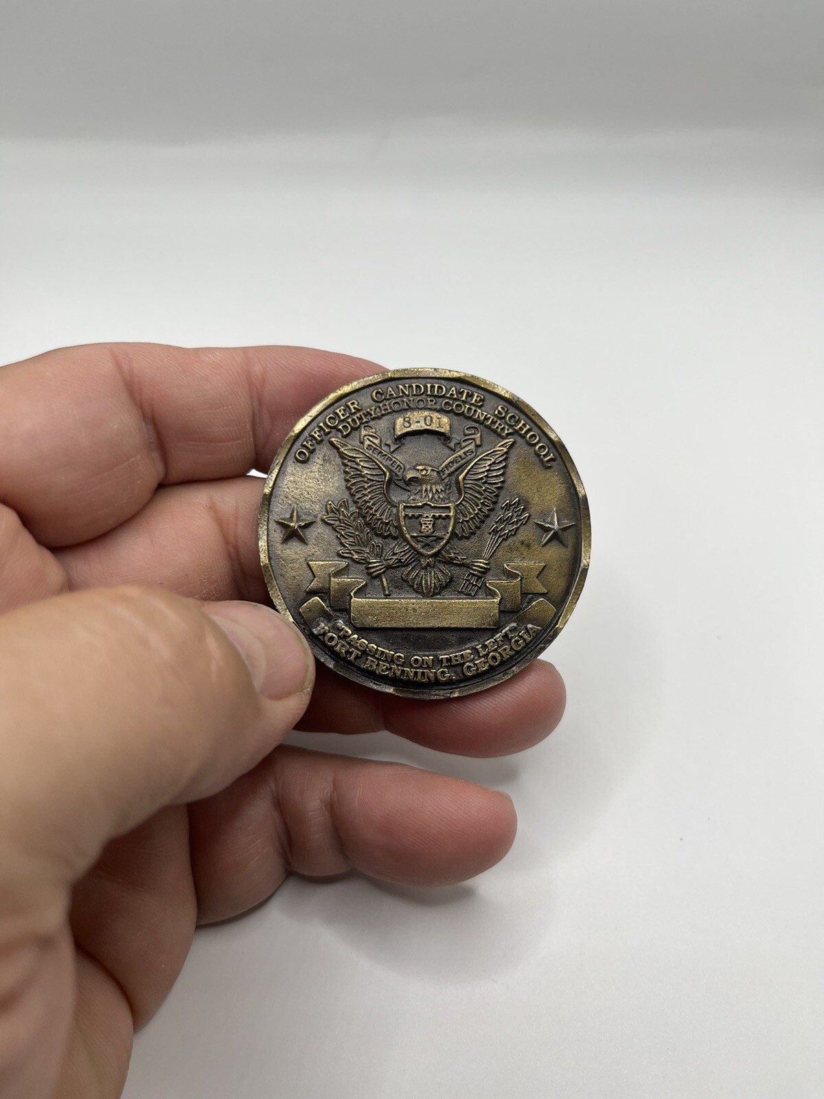 Officer Candidate School OCS 8-01 Fort Benning GA 20 December 2001 Coin ...