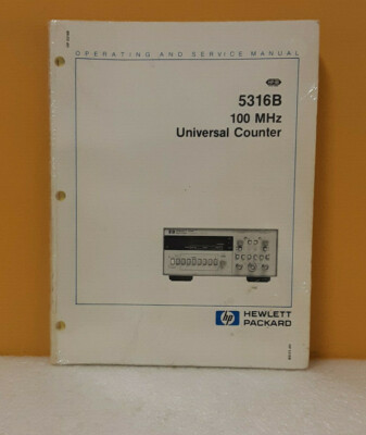 HP 05316-90014 5316B 100MHz Universal Counter Operating and Service ...
