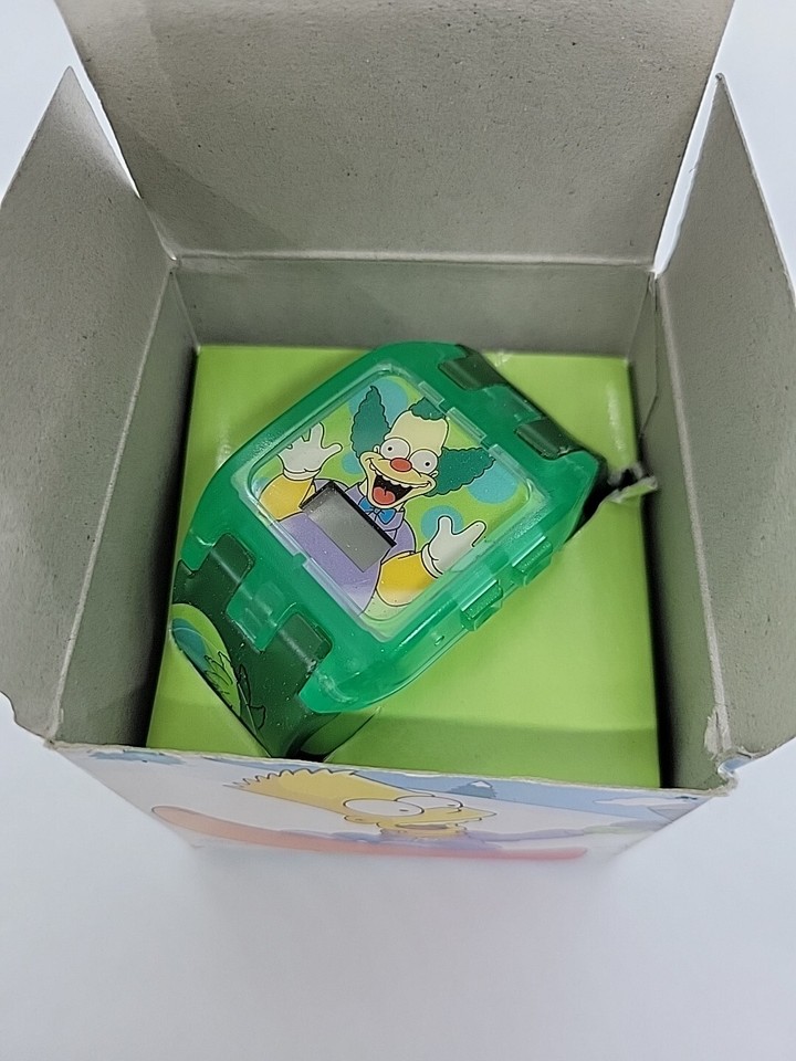 Vtg Simpsons Talking Crusty Wrist Watch BART Burger King 2002 NEW NIB ...
