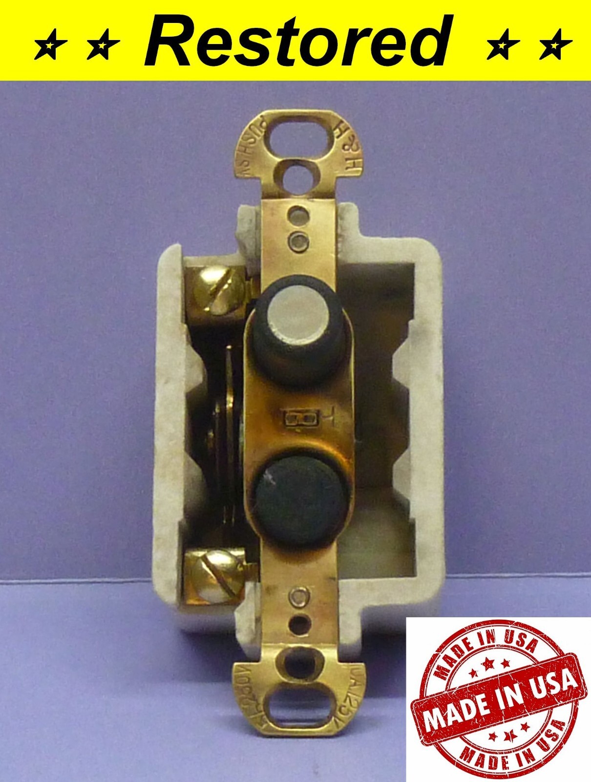 💡Vintage Push Button Light Switch, Single-Pole ON/OFF Mother-of-Pearl H ...