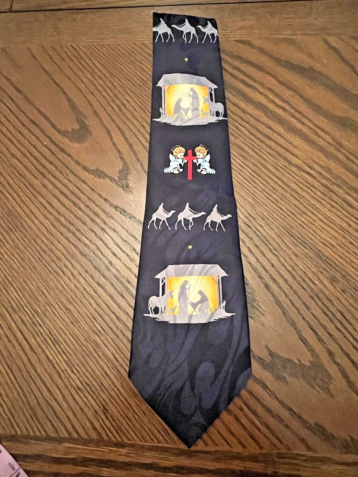 Nativity Holiday Necktie Christmas Manger Church Religious 58” Steven ...