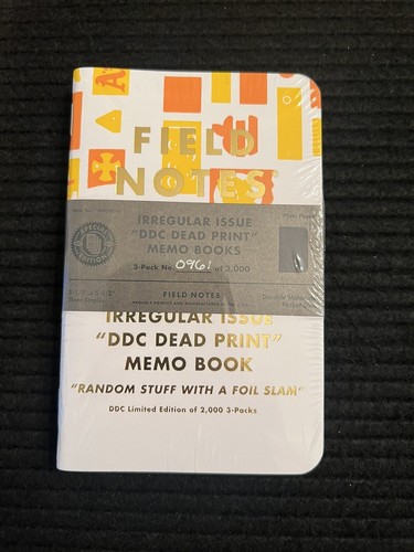 Field Notes DDC Dead Print Sealed Pack Of Notebooks | eBay