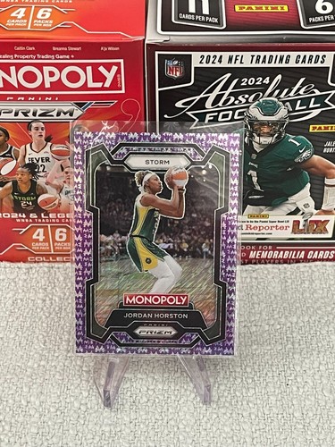 2024 Prizm Monopoly WNBA #64 Jordan Horston Purple Millionaire Shimmer ...