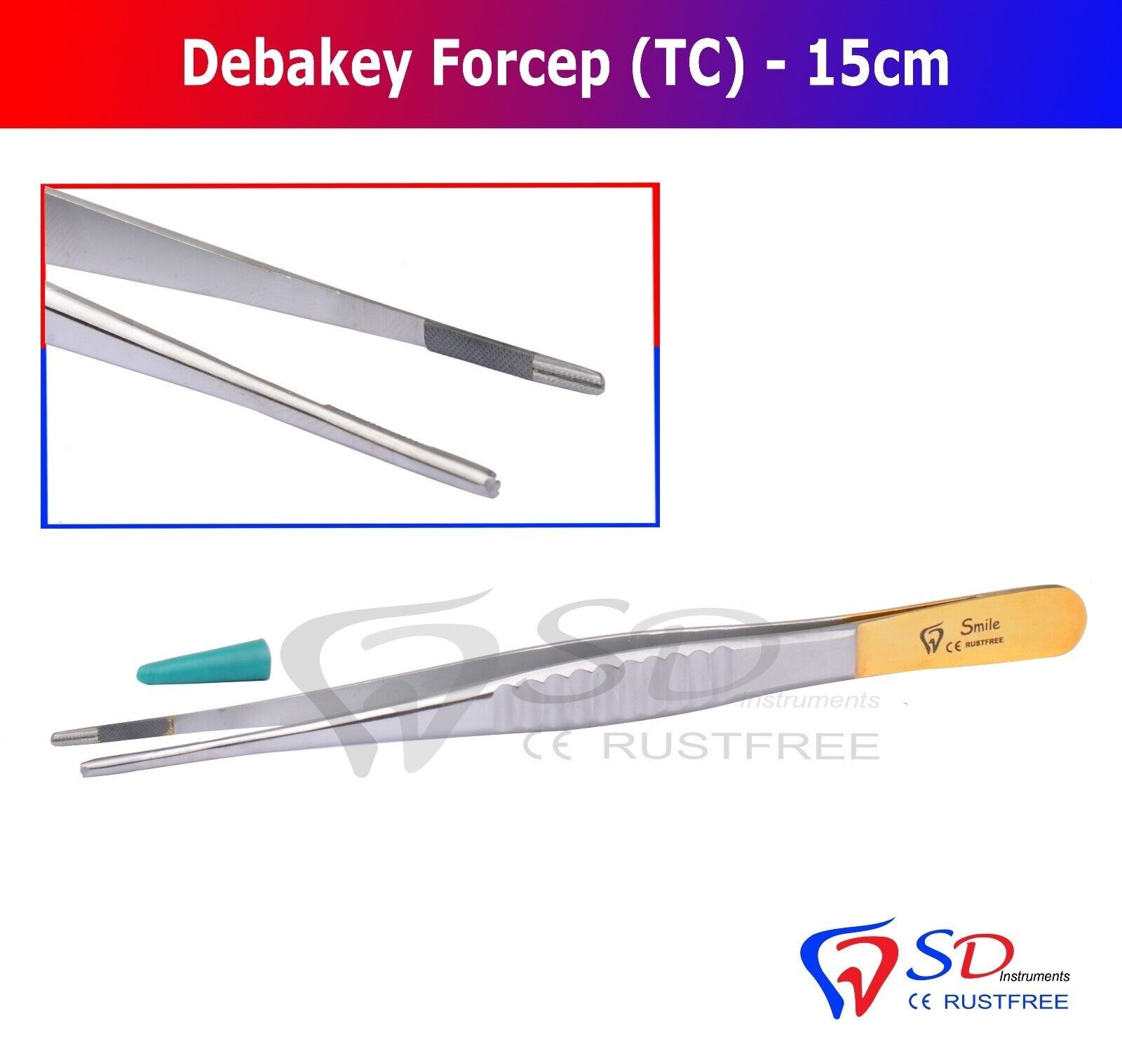 Debakey Tissue Forcep TC 16cm Atruamatic Vascular Surgical Dental ...