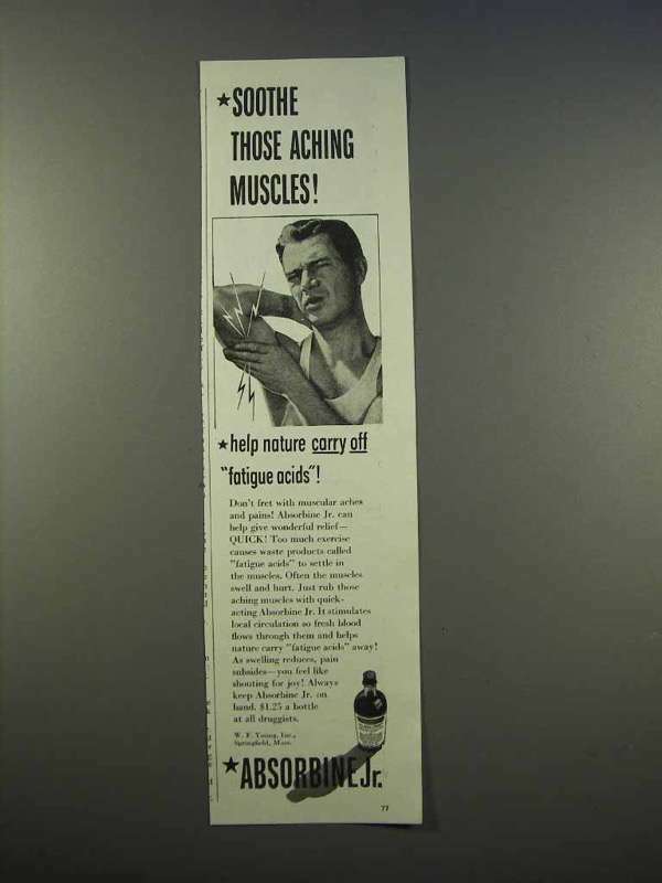 1946 Absorbine Jr. Ad - Sooth Those Aching Muscles | eBay
