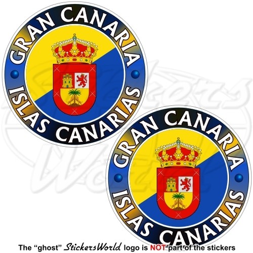 GRAN CANARIA, ISLAS CANARIAS Spagna, Isole Canarie Adesivi 75mm ...