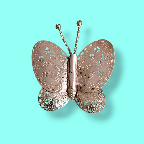 Gold Color Filigree Tin Type Butterfly Brooch Pin | eBay