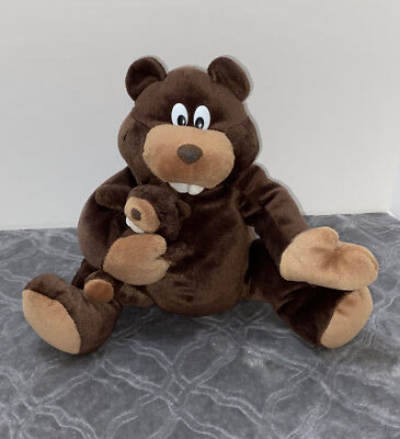 Vintage kellytoy beanpals Mother Beaver And Baby | eBay