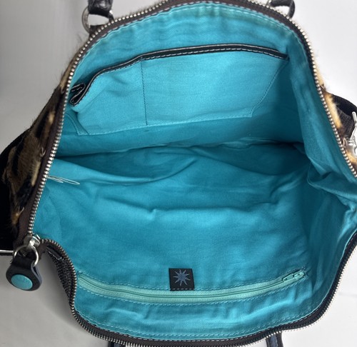 GABS Italy Leopard Print Pony Hair Convertible Bag | eBay