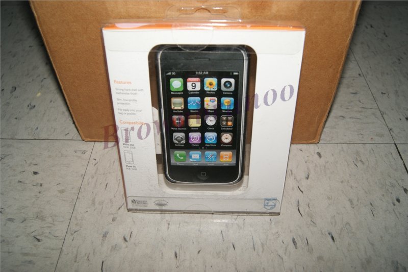 Philips Slim Shell Leatherette Hard Case iPhone 3Gs 3G NEW | eBay