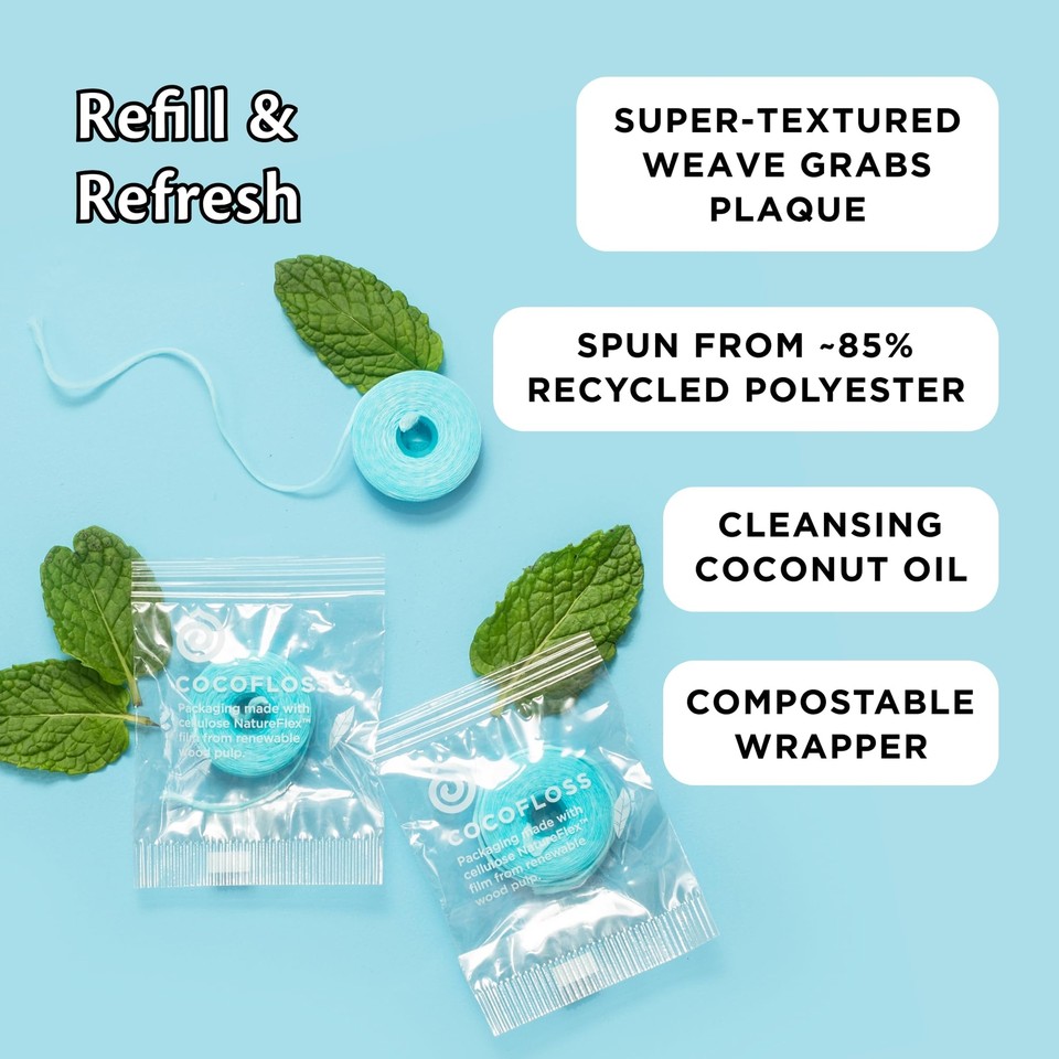 Cocofloss Woven Dental Floss Refills Set Dentist-Designed Oral Care ...