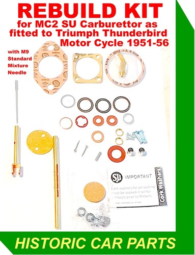 REBUILD KIT for MC2 SU Carburettor for Triumph 6T THUNDERBIRD M/Cy ...