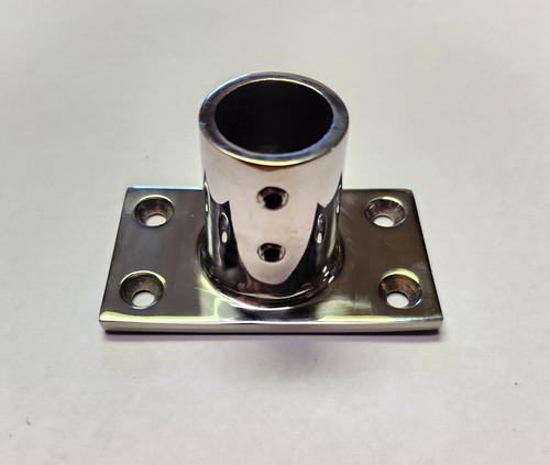 Stainless Boat rail 90 degree rectangle base 7/8” 22mm | eBay
