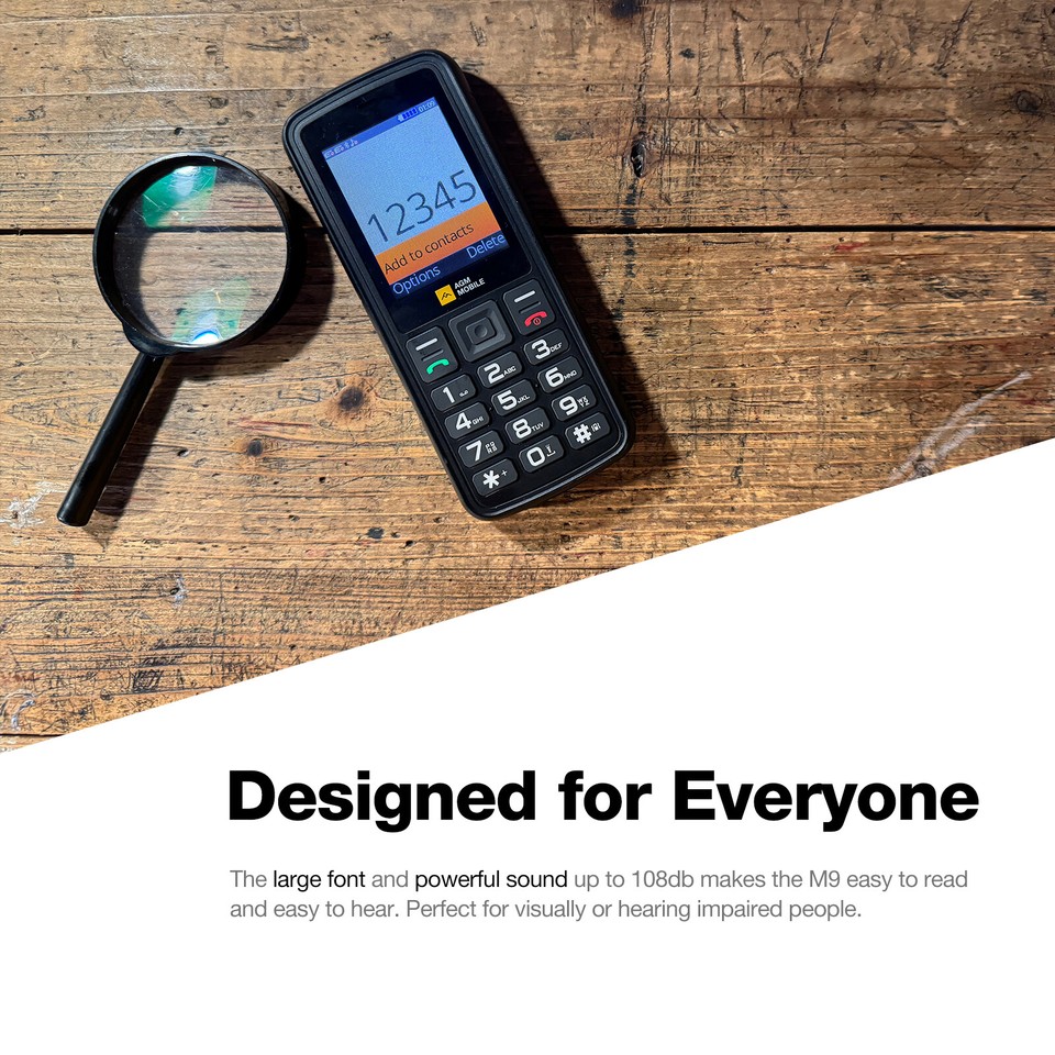 AGM M9 Rugged Feature Phone Button Senior Cell Phone Bluetooth FM Torch ...