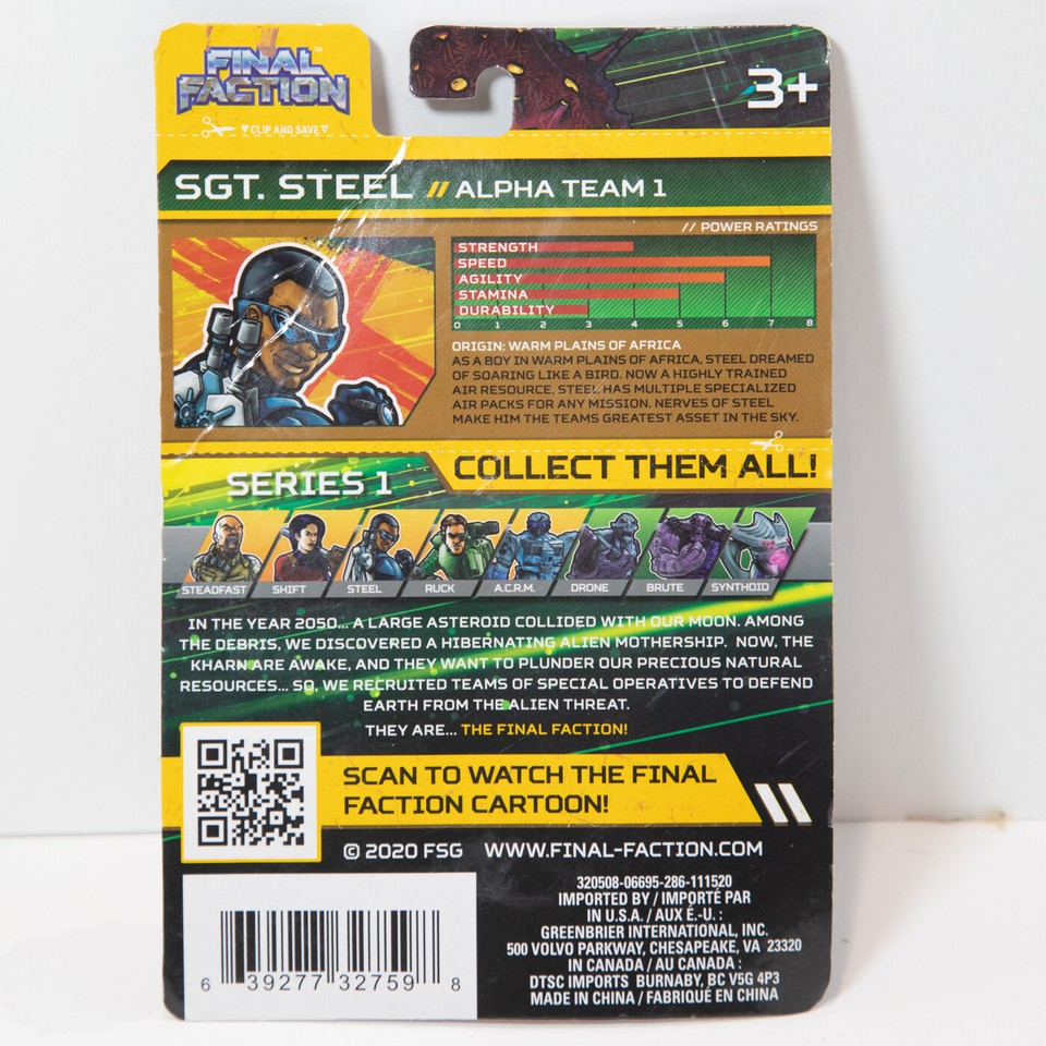 Final Faction Alpha Team 1 Action Figure Sergeant Steel | eBay