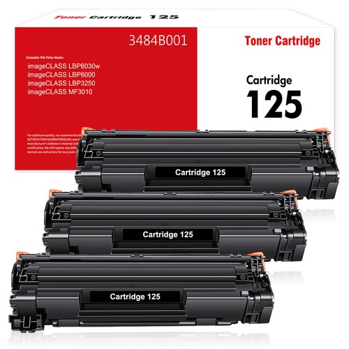 3 Pack 125 Toner Cartridge For Canon ImageClass MF3010, LBP6000 ...