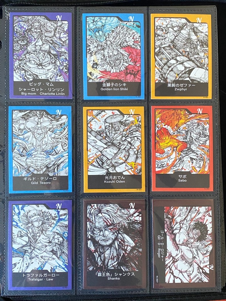 One Piece Anime Collectable Card Hand Painting Sketch Base Card Set ...