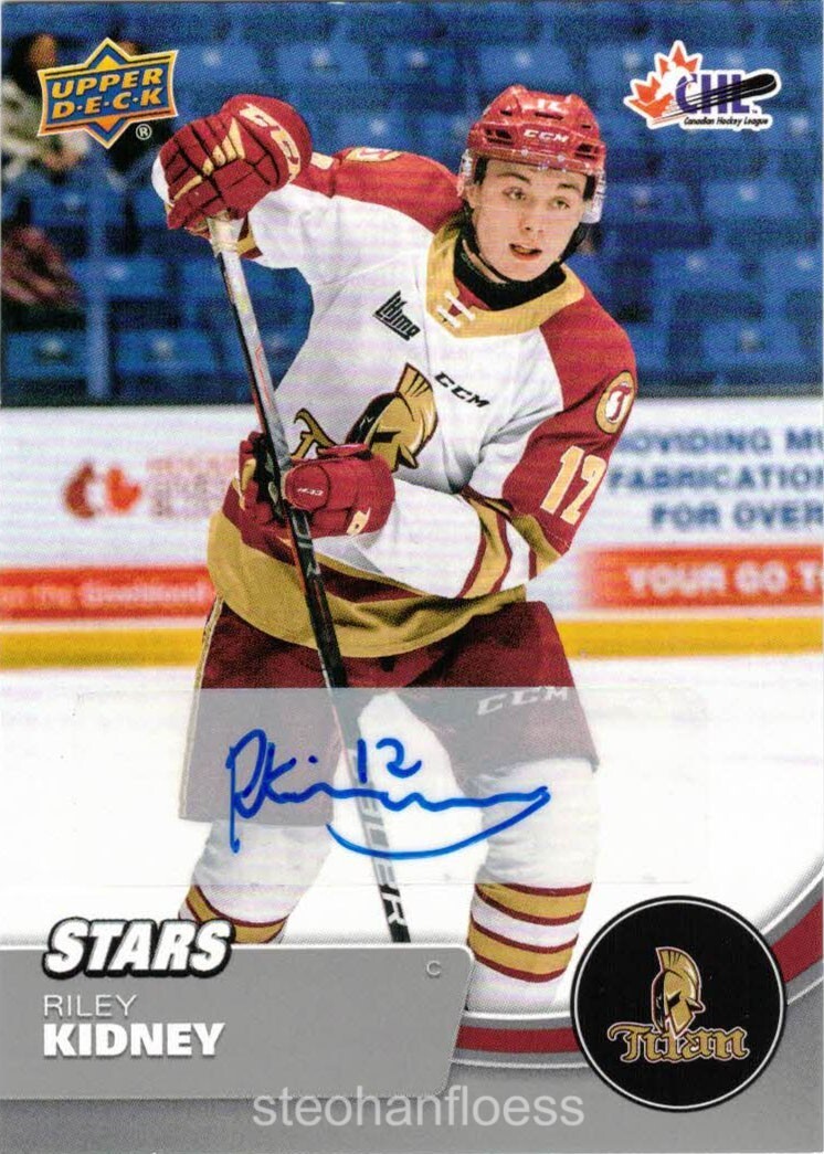 2021-22 Upper Deck CHL #323 Riley Kidney Montreal Canadiens Auto ...