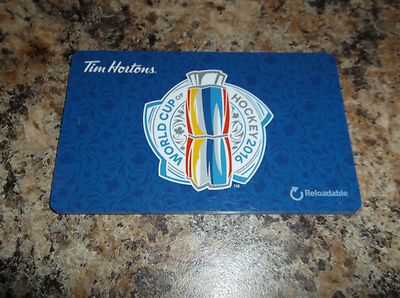 2016 WORLD CUP OF HOCKEY RELOADABLE TIM HORTONS TIM CARD ZERO DOLLARS ...