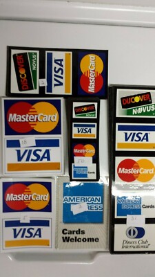 100 Visa MasterCard Discover American Express AMEX Sticker Decal ...