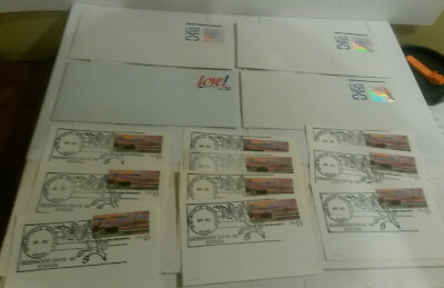 USPS stamped envelopes vintage Love spaceship 25 cents postcard 15 ...