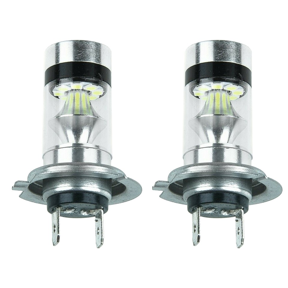 2Pcs H7 100W 10000K White LED Headlight Driving Light Fog Lamp Bulbs ...
