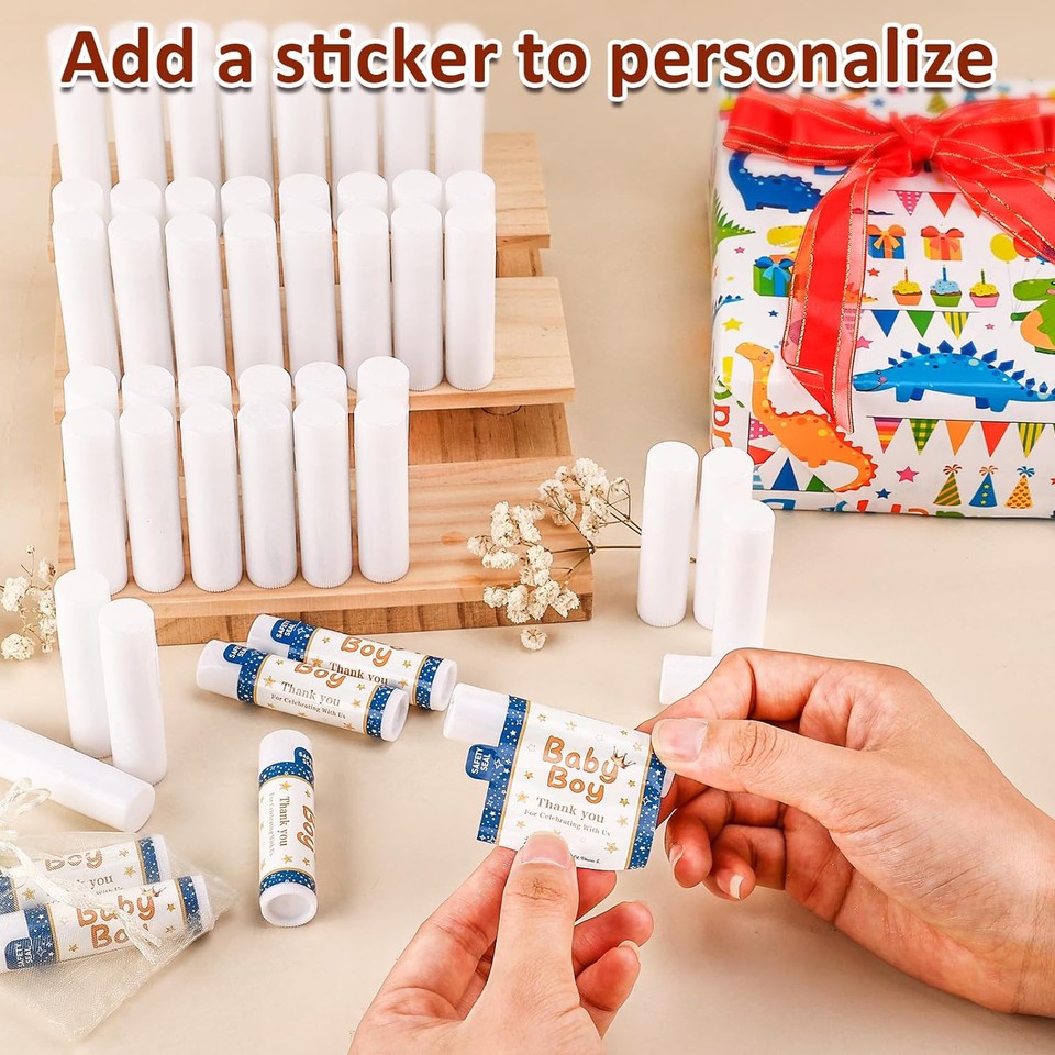 60 Pack Lip Balm Unlabeled, Natural 1 Count (Pack of 60), E-60 | eBay