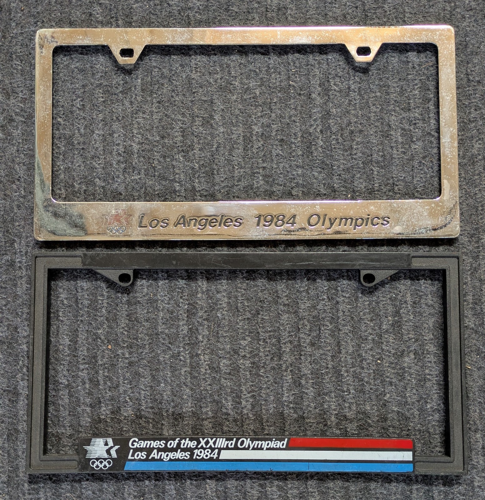 1984 Los Angeles Olympic License Plate Frames Lot Of 2 | eBay
