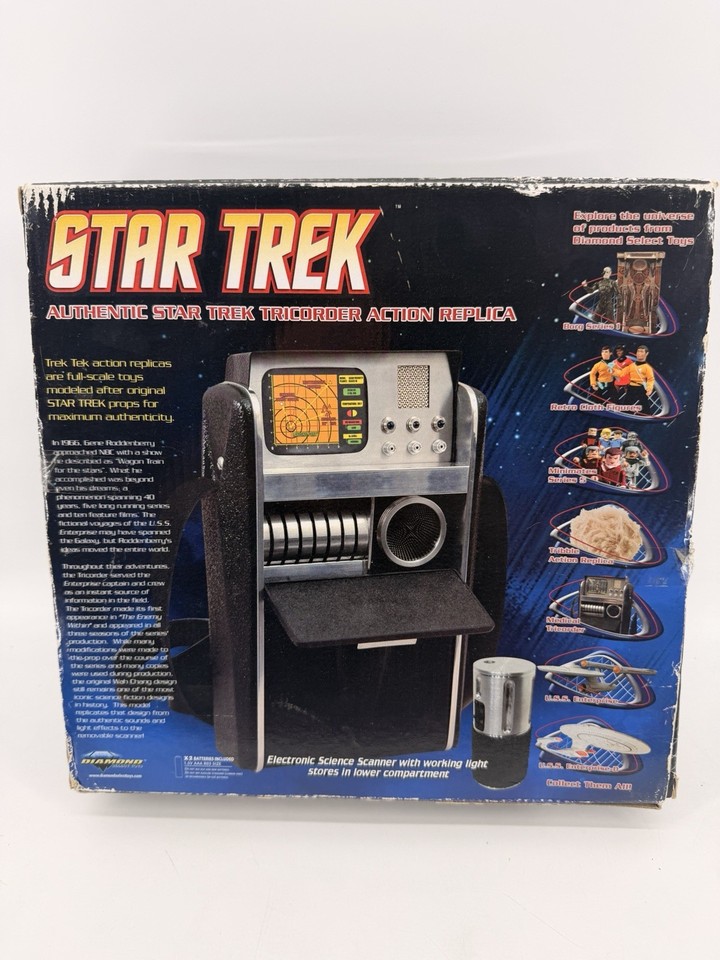 Star Trek TOS Science Tricorder Diamond Select Replica - Working w/ Red ...
