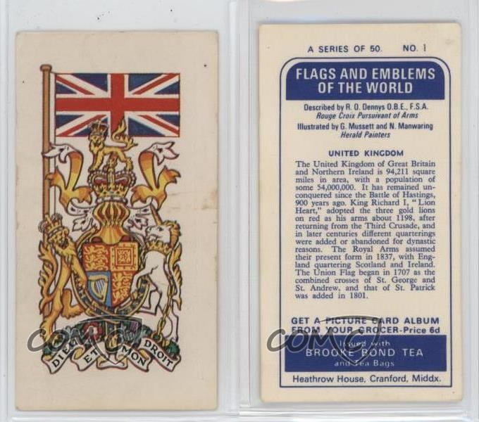 1967 Flags and Emblems of the World Great Britain United Kingdom #1 ...