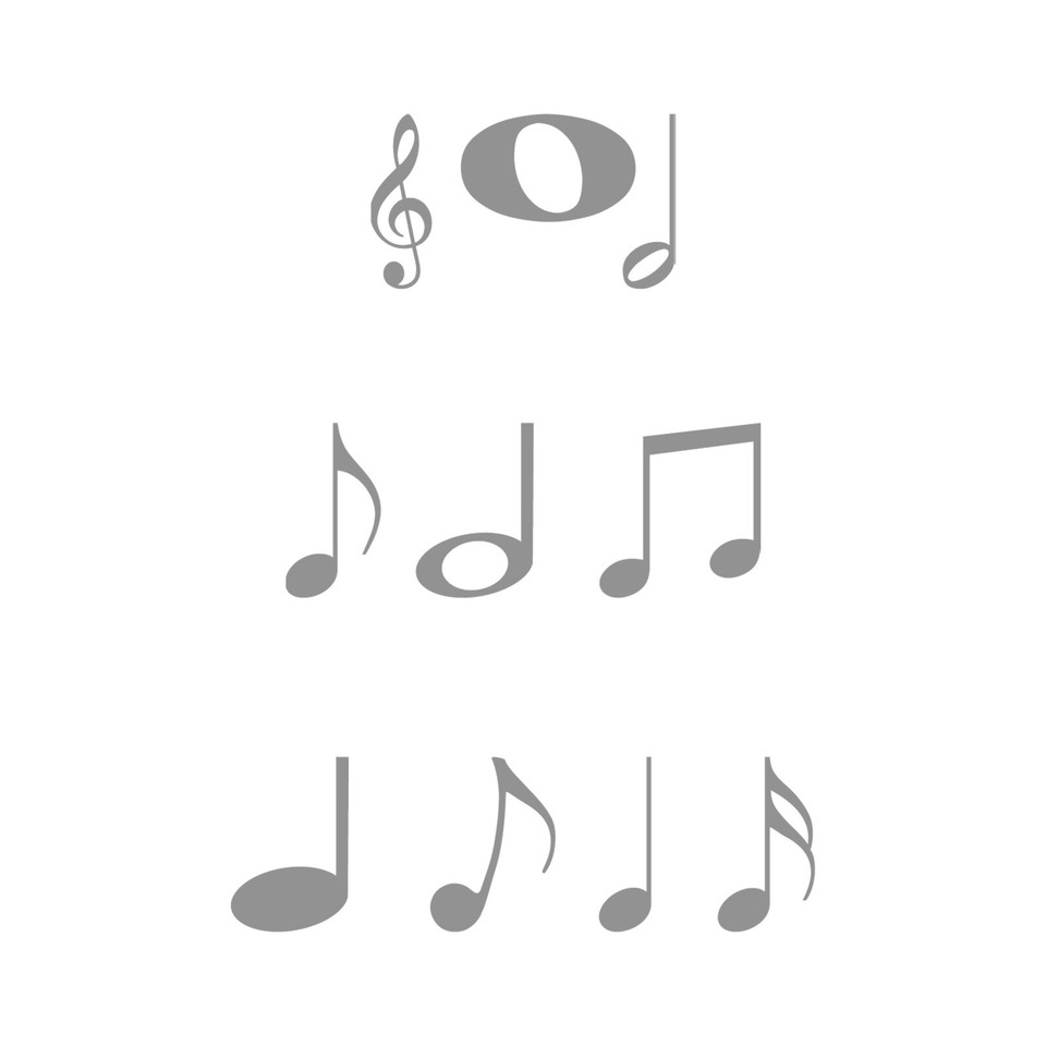 Music Notes Stickers - 10 Pack of Musical Decals | eBay