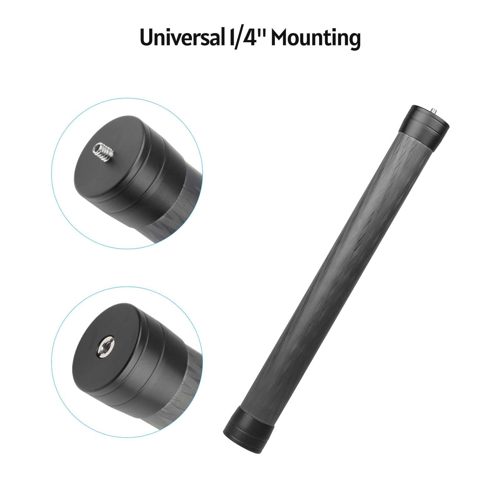 Universal Carbon Fiber Extension Rod 35cm/13.8in with 1/4-inch Q9E1 ...