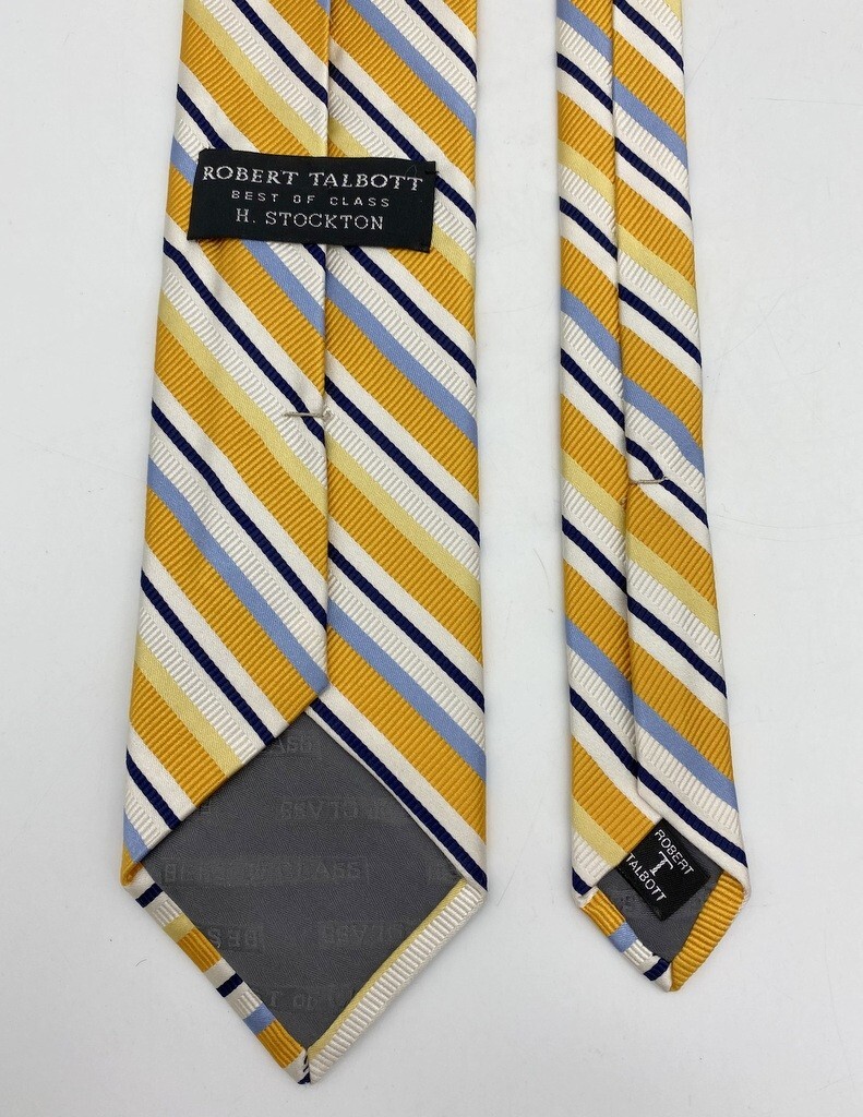 Robert Talbott BOC Men's Tie Fine Patterned Silk Hand Sewn USA 62 in ...