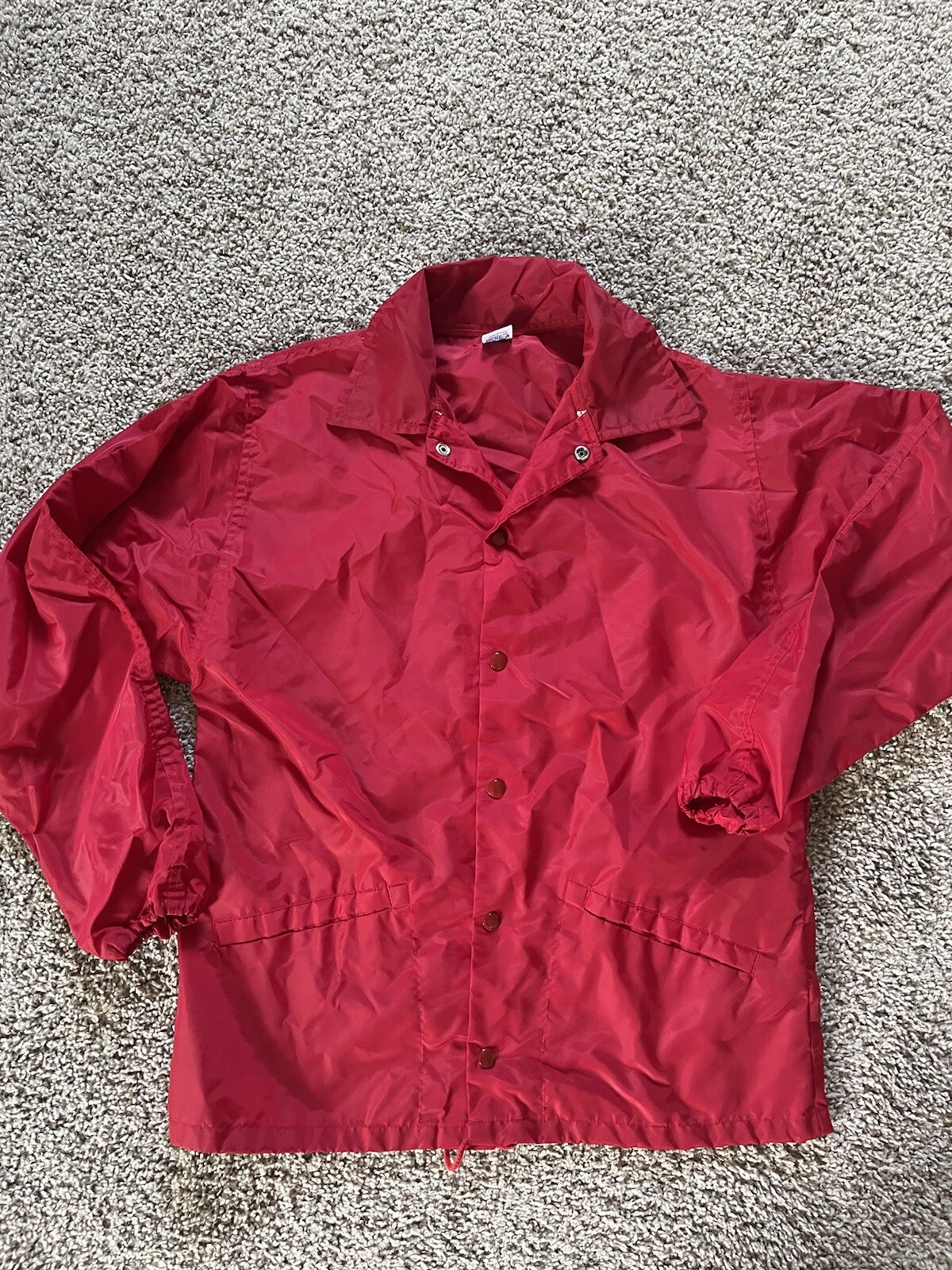 VTG Russell Athletic Coaches Jacket Snap Made USA Red 80s 90s Nylon Medium A+ | eBay