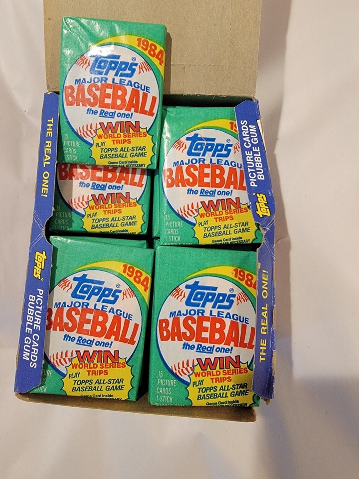 1984 TOPPS Boxed baseball cards 36 packs IN BOX. WAX PACK BY FACTORY IN ...