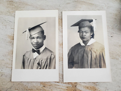 Set Of 1940s African American School Graduates Black Male & Female ...